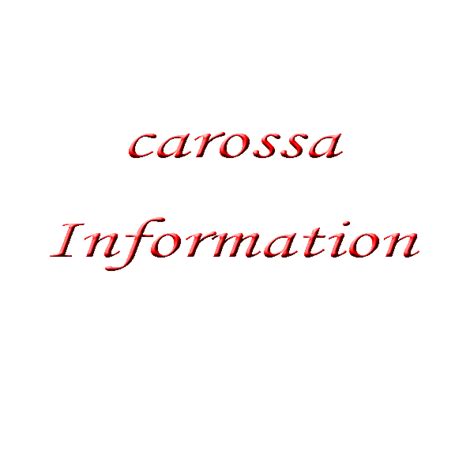 Carossa News Carossa