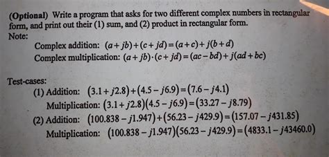 Solved Optional Write A Program That Asks For Two Chegg