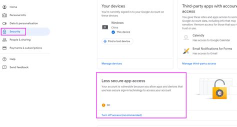 how to turn on the less secure apps in gmail account annke help center