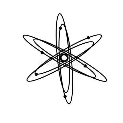 A Simple Representation Of An Atom With The Nucleus In The Center And Electrons Orbiting In