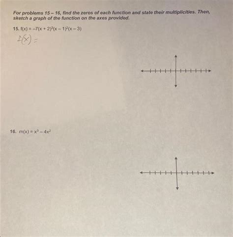 Solved For Problems 15−16 Find The Zeros Of Each Function