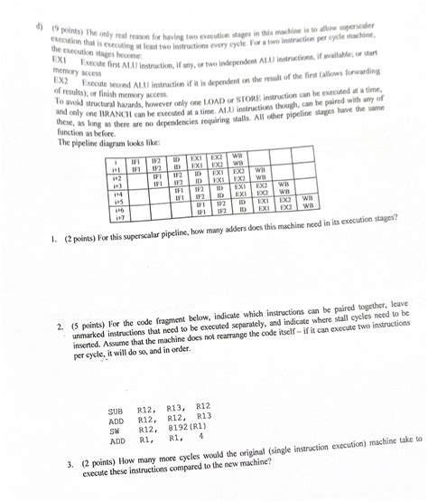 Question Pipelining Points We Have A Machine Chegg