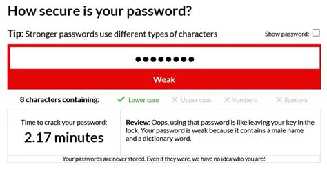 Check Strength Of Password Password Strength Checker Tools