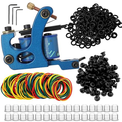 코일 문신 기계 키트 문신 기계 총 세트 문신 키트 문신 바늘 젖꼭지 고무 밴드 잉크 컵 문신 용품 Aliexpress