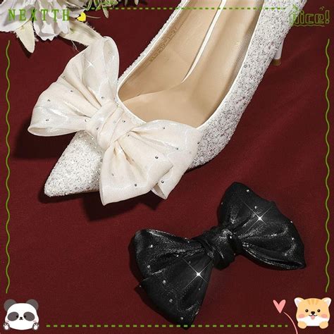 Nextth หัวเข็มขัดรองเท้า ประดับโบว์ ลายดอกไม้ เครื่องประดับแฟชั่น สําหรับผู้หญิง Shopee Thailand