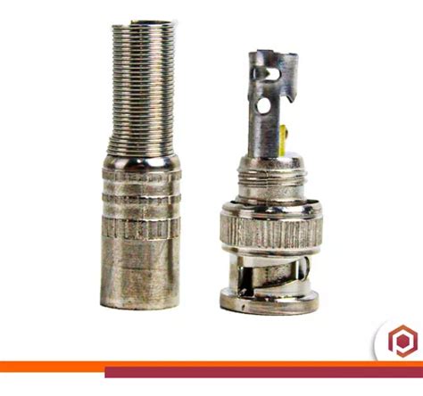 Kit De 10 Conectores Bnc Gold Macho C Mola Parafuso Cftv Mercadolibre