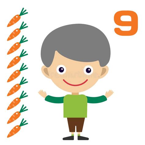 Мальчик шаржа вектора уча карточку игры Иллюстрация вектора иллюстрации насчитывающей отсчет