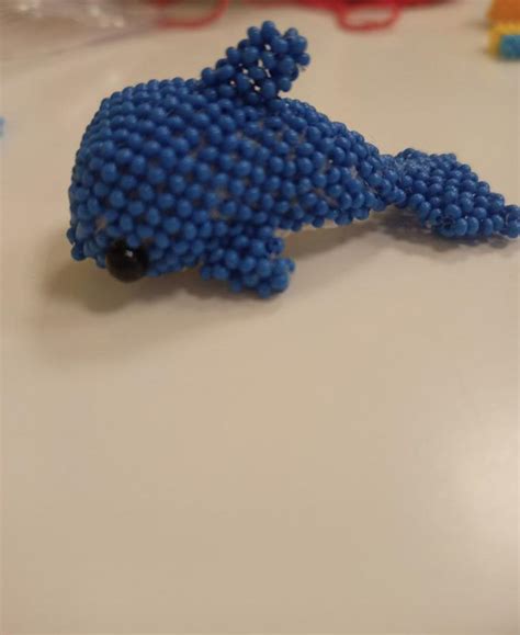 Дельфін 🐬 амігурумі з бісеру — ціна 150 грн у каталозі Інші аксесуари Купити аксесуари за