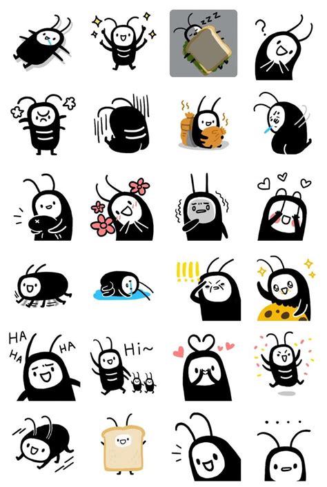Cute Roach Sticker Pack Stickers Packs Unique Sticker Cute