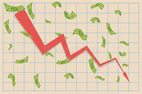 Cash Loss Graph Finance Inflation Schedule Money Loss And Decrease In