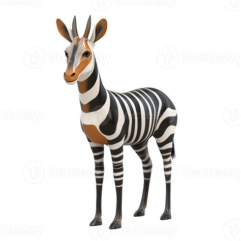 A Stylized Three Dimensional Model Of A Grevys Zebra Isolated On