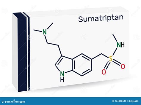 Sumatriptan Molecule It Is Serotonin Receptor Agonist Used To Treat Migraines Headache