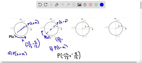 SOLVED Exer 5 8 Let P T Be The Point On The Unit Circle U That Corresponds To T If P T Has