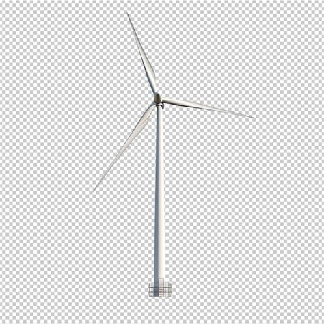 Premium Psd A Single Wind Turbine Isolated On A White Background