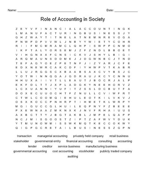 Accounting Vocabulary Word Search Bundle Amped Up Learning