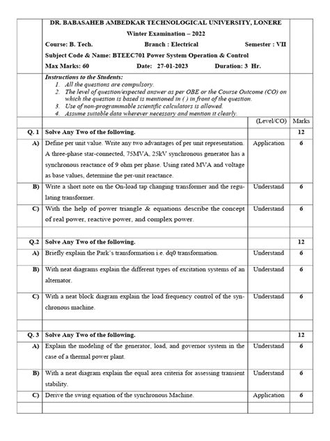 Power System Operation And Control Pdf Ac Power Electricity