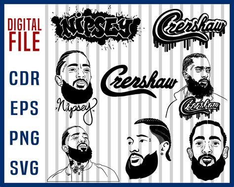 Nipsey Hussle Svg Bundle 1 Nipsey Hussle Png Nipsey Hussle Svg Crenshaw Prolific Svg