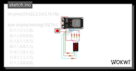 Practica 7segboton Wokwi Esp32 Stm32 Arduino Simulator