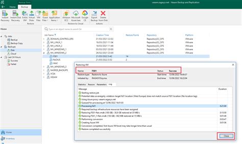 Restaurar Backup De Veeam Backup And Replication Como Máquina Virtual En Azure Ragasys Sistemas
