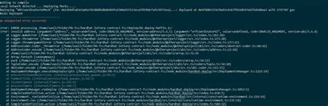 lesson 9 invalid address argument address value undefined code invalid argument version