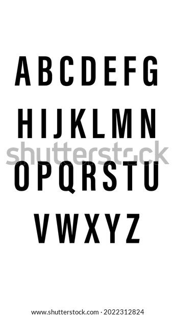 Abcd Font Black White Background Stock Illustration 2022312824