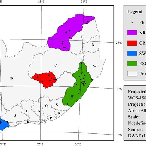 Location Of The 48 Flow‐gauging Stations In The Four Climatological Download Scientific Diagram