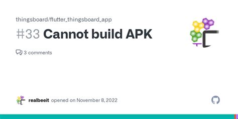 Cannot Build Apk · Issue 33 · Thingsboardflutterthingsboardapp · Github