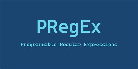 Github Manoss96pregex Pregex Programmable Regular Expressions