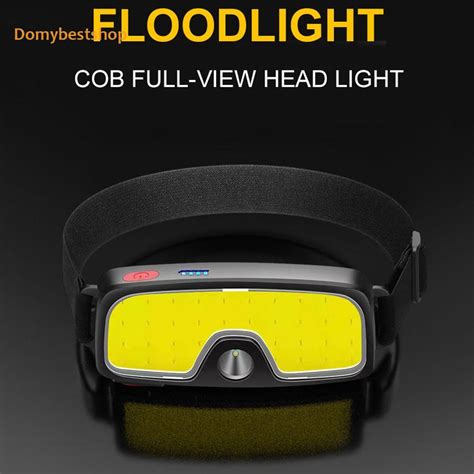 [domybestshop Th] Xpe Cob ไฟหน้า Led แบตเตอรี่ในตัว 1200mah ชาร์จ Usb กันน้ํา แบบพกพา Shopee