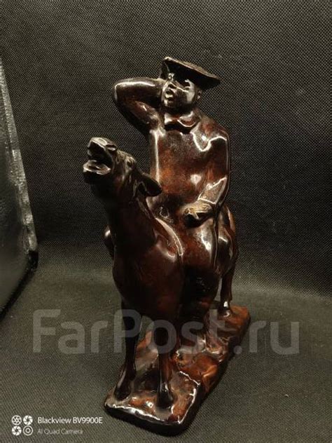 Статуэтка СССР Санчо Панса Гжель майолика обливная керамика 60 е р б у в наличии Цена