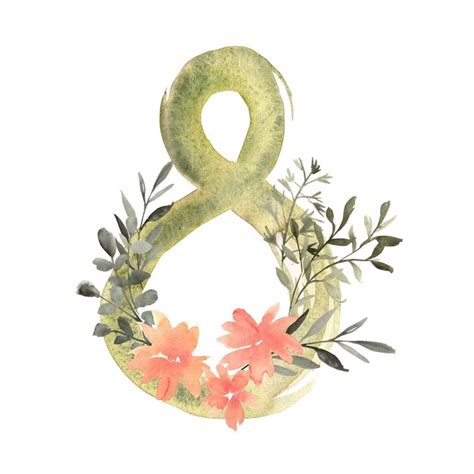 Premium Photo March 8 International Womens Day Floral Watercolor 8