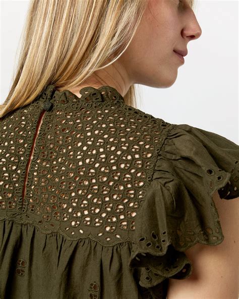 Kassi Top In Militaire Shop Ann Mashburn