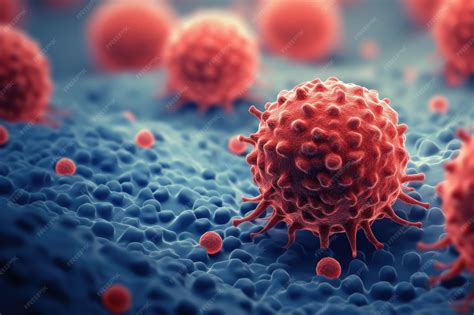 Estrutura Molecular Das Células Cancerígenas Sob Microscópio Macro