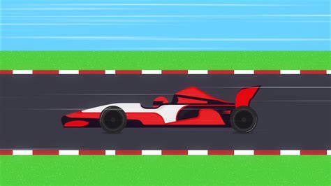 An Animation Of Formula 1 Racing Cars Background Free Stock Video Footage
