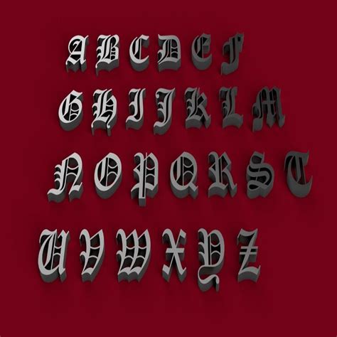 3d Alphabet Fonts