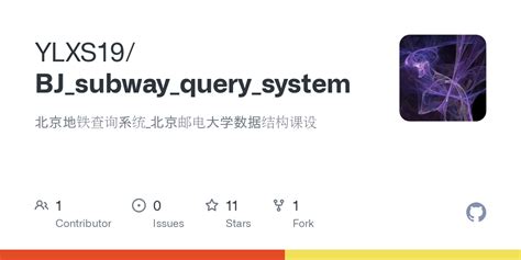 bj subway query system bjsubway at main · ylxs19 bj subway query