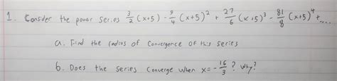 Solved Consider The Power Series X R S X Chegg Com