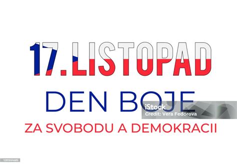 체코어로 체코의 자유와 민주주의를 위한 투쟁의 날 체코 휴일은 11 월 17 일에 축하 타이포그래피 포스터 배너 인사말 카드 전단지 등을 위한 벡터 템플릿 공휴일에 대한
