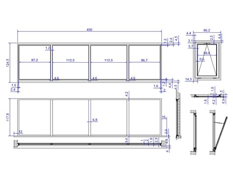 Fixed And Hinged Window In Autocad Cad Download 119 21 Kb Bibliocad
