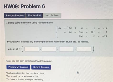 Solved Hw09 Problem 6 Previous Problem Problem List Next