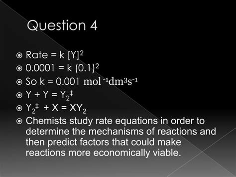 Edexcel Rate Of Reaction Questions A2 Pptx