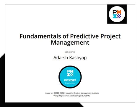 Adarsh Kashyap On Linkedin Pmi Professionaldevelopment Kickoffpredictive Projectmanagement