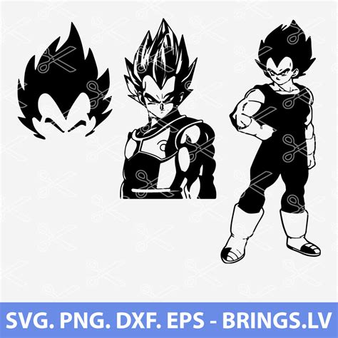 Dbz Dragon Ball Z Vegeta Silhouette Svg Clipart Vector Silhouette