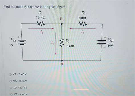 solved question 21 find the node voltage va in the given