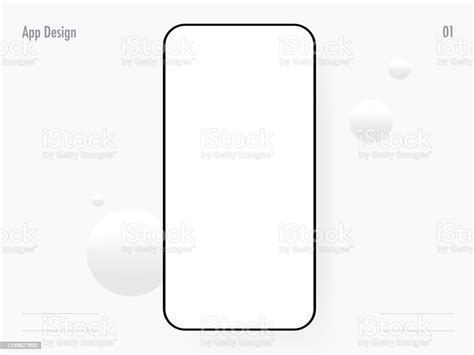 Mobile Template Wireframe Mockup For App Design Stock Illustration Download Image Now Blank