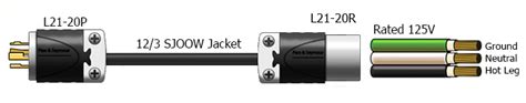 Nema L21 20 Locking Extension Cords Custom Av Rack