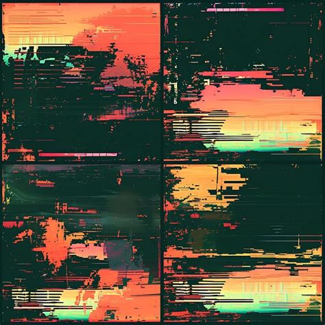 premium photo design of algorithmically generated datamoshing screen