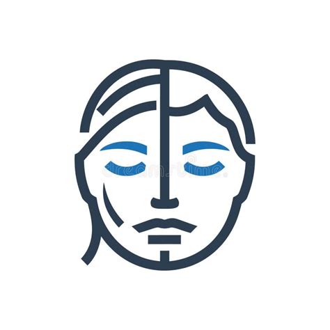 Facial Recognition Analysis Icon Stock Vector Illustration Of Profile