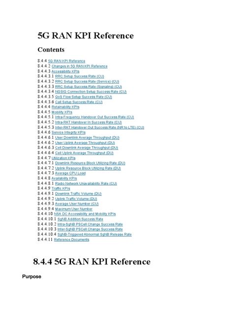 Nr 5g Service Kpi Pdf Lte Telecommunication Quality Of Service