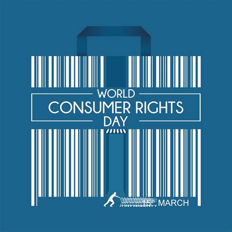 벡터 일러스트 레이 션 세계 소비자 권리의 날 프리미엄 벡터